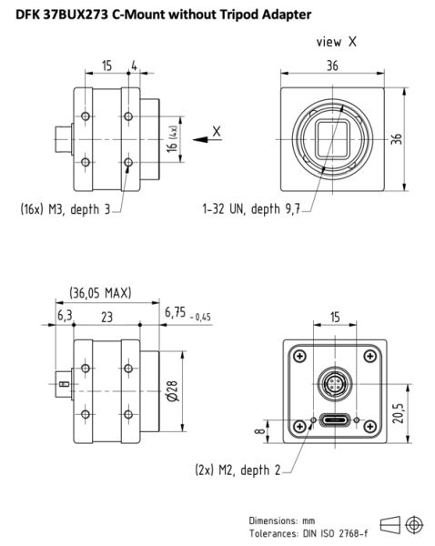 The Imaging Source DFK 37BUX273 Camera | Vision Dimension