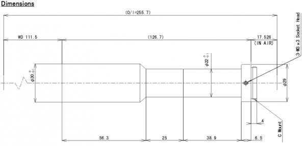 110 mm WD C-Mount Lens Computar TEC-M10110MP | Vision Dimension