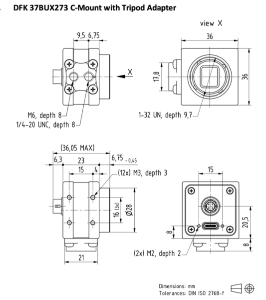 The Imaging Source DFK 37BUX273 Camera | Vision Dimension