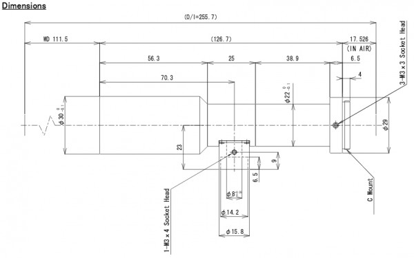 110 mm WD C-Mount Lens Computar TEC-M10110MPC | Vision Dimension